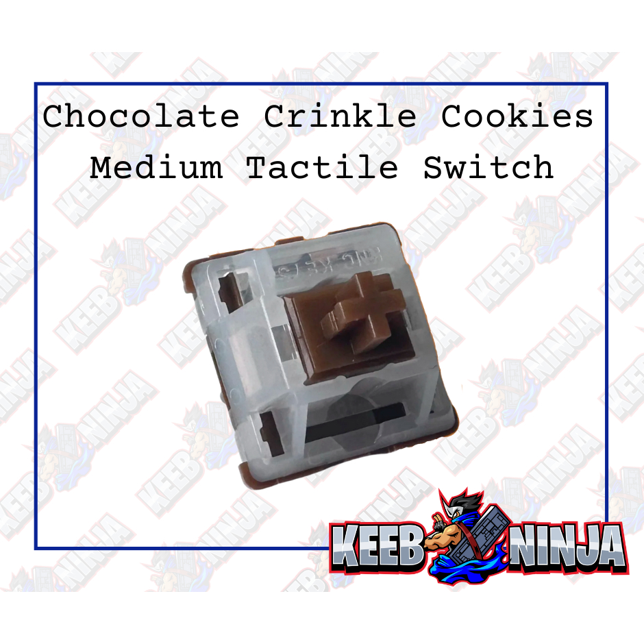 KNC Keys Chocolate Crinkle Cookies Medium Tactile Switches (10 pieces ...