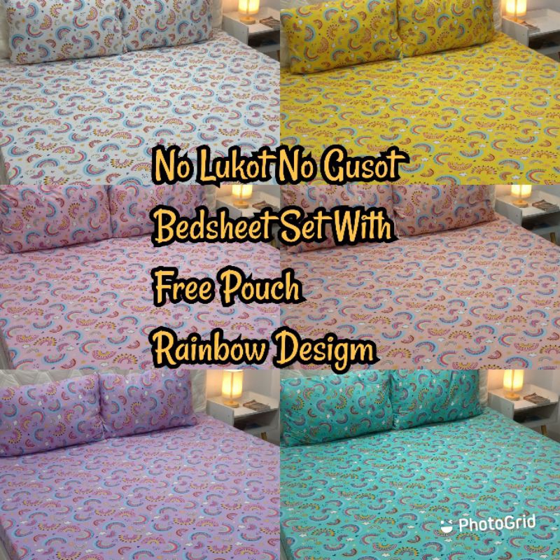 NO LUKOT NO GUSOT BEDSHEET SET with FREE POUCH | Shopee Philippines