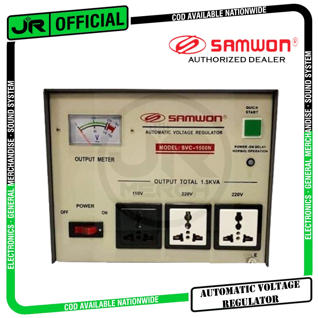 Samwon Automatic Voltage Regulator 1500 watts with Time Delay (SW-1500W ...