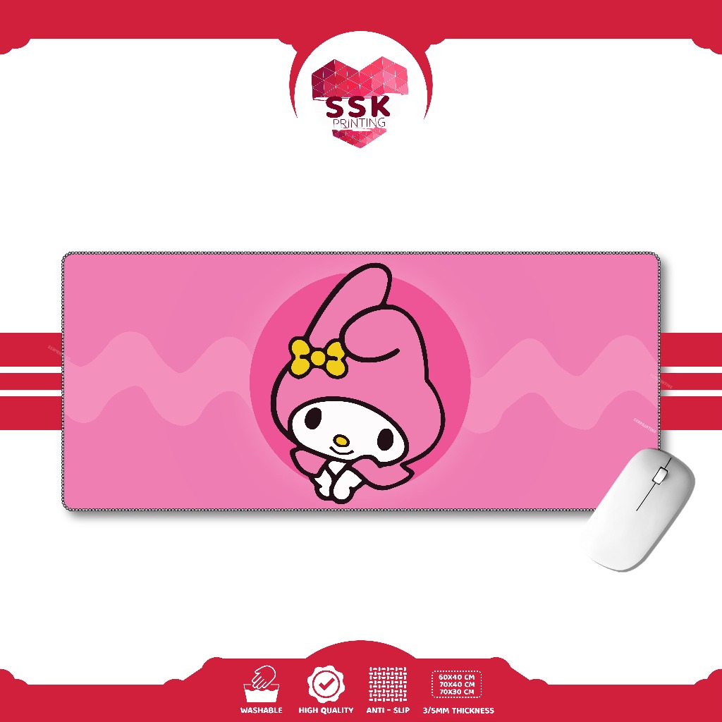 My Melody Extended Mousepads | Long Mousepad | Deskmat | Gaming | 3 MM ...