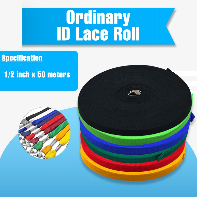 Ordinary ID Lace 1/2 Inch 50 Meters Roll ID Lanyard | Shopee Philippines