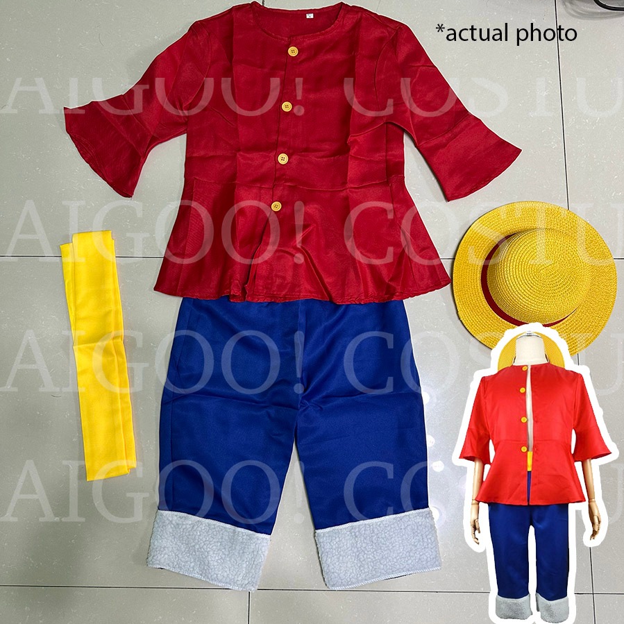 One Piece Luffy Costume for Adults Anime Cosplay Halloween | Shopee ...