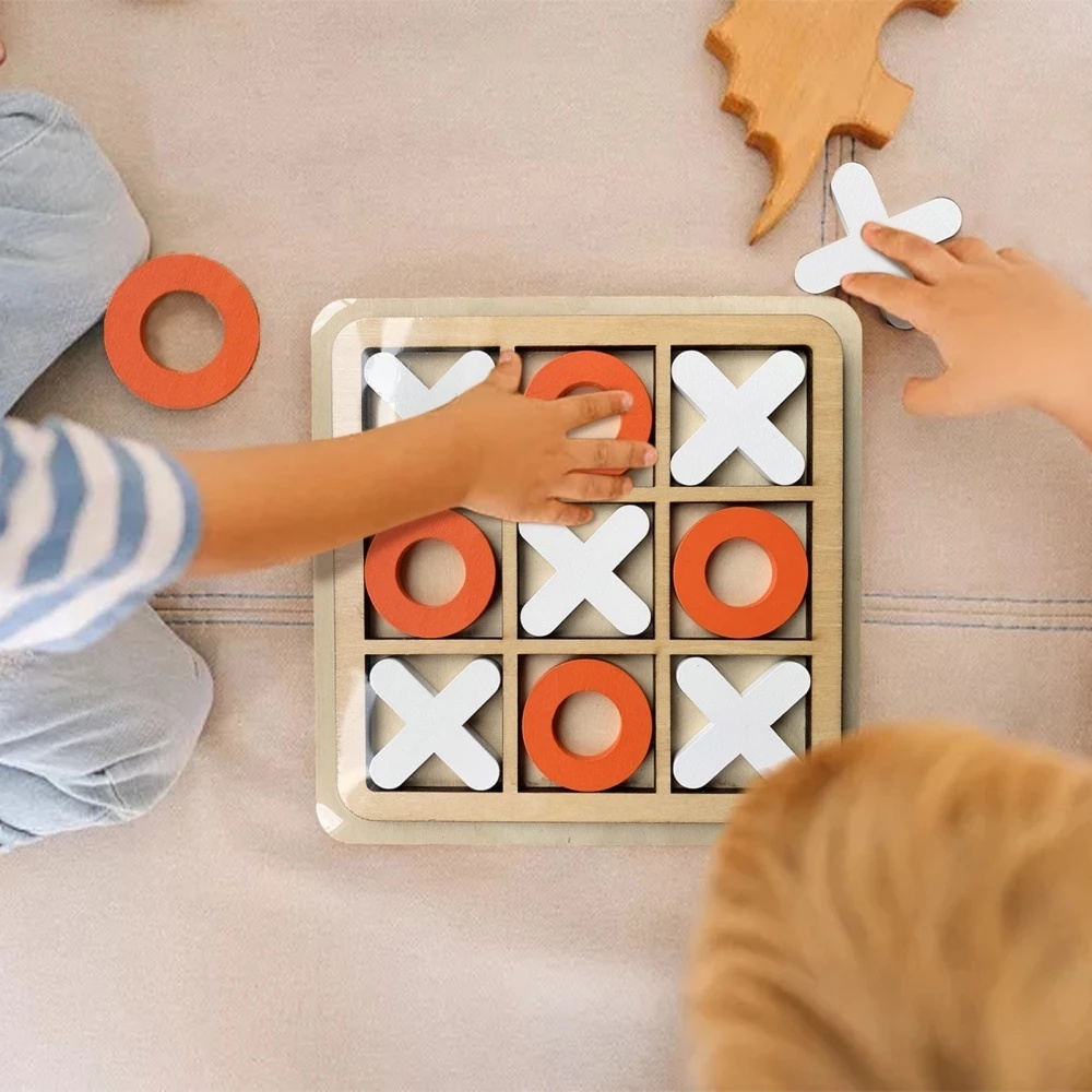 Sunny Shop Tic Tac Toe Game, Mini Table top Wooden Board game ...