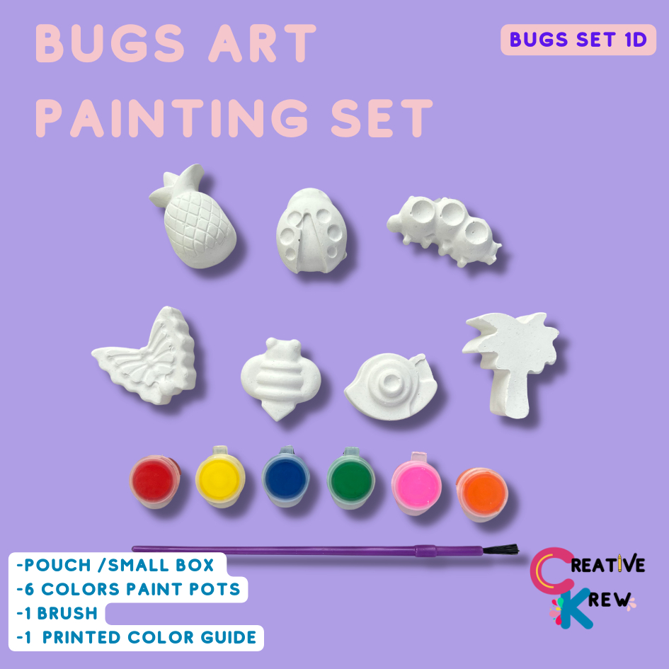 BUGS AND INSECT ART PLASTER PAINTING SET AND PARTY GIVEAWAYS GIFTS ...