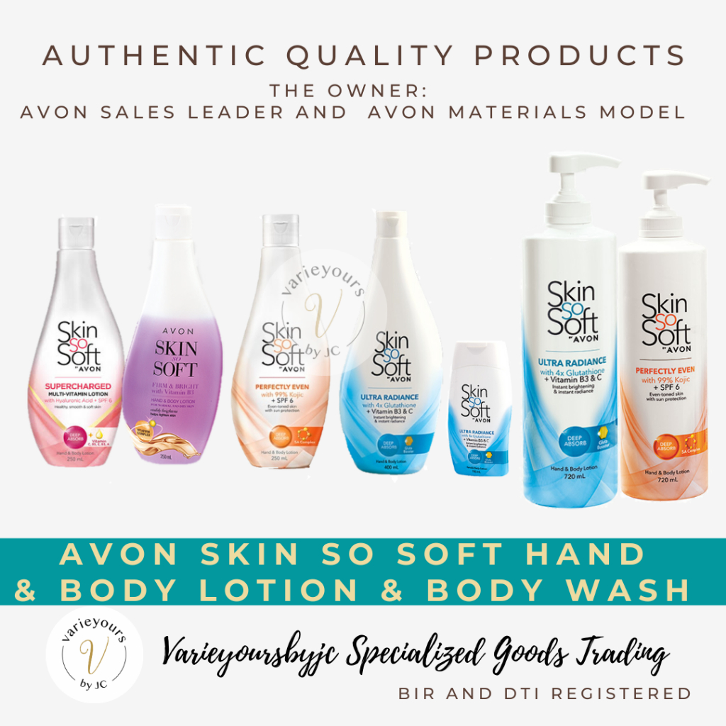 Avon Skin So Soft(SSS) Hand & Body Lotion & body wash (Whitening ...