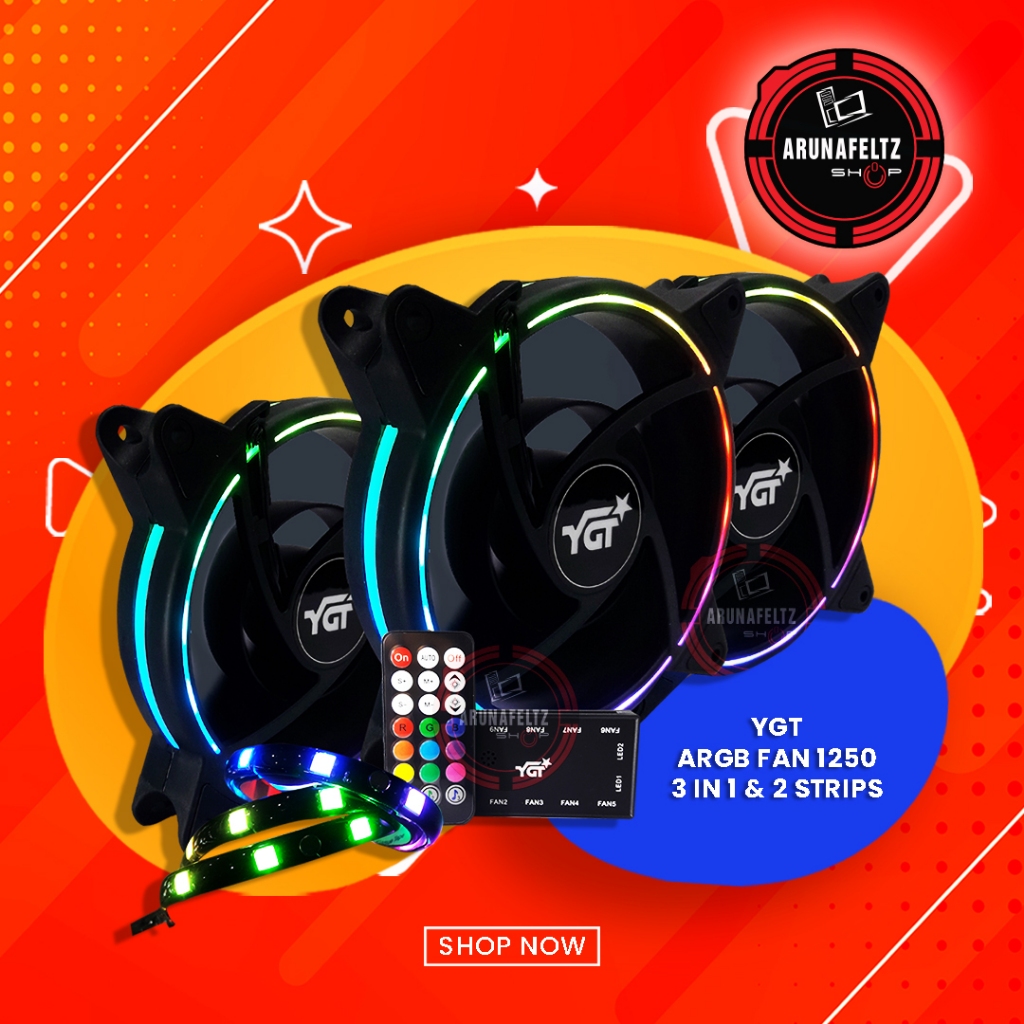 YGT FAN ARGB 1250 3 in 1 KIT with 2 PCS. Led Strip | Shopee Philippines