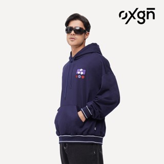 OXGN Naruto Shippuden Striped Cuff Graphic Hoodie Jacket For Men (Navy ...