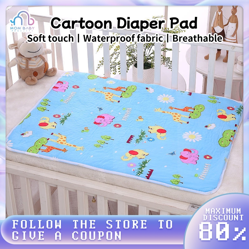 Baby Diaper Changing Mat For Baby Cotton Cartoon Three Layer Waterproof ...