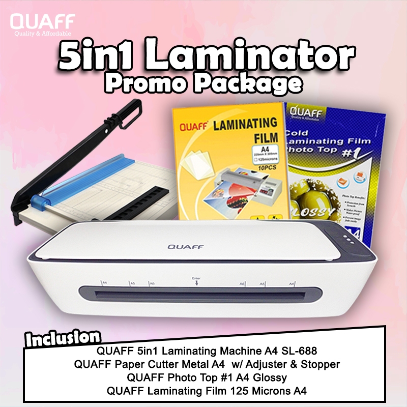 QUAFF 5 in 1 Laminating Machine A4 SL-688 LAMINATOR(PROMO PACKAGE ...
