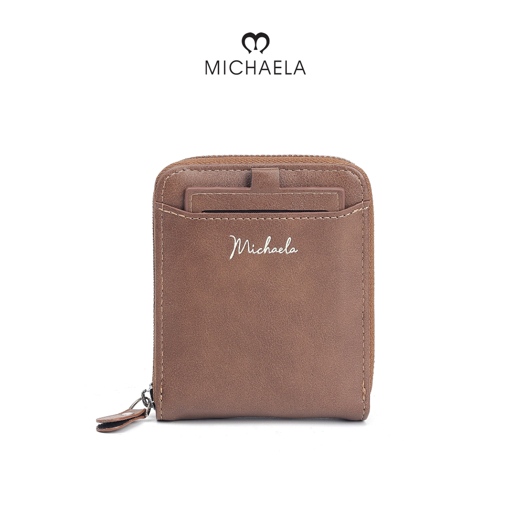 MICHAELA Zipper Bifold Men's Wallet Slim Spacious Luxury Business ...