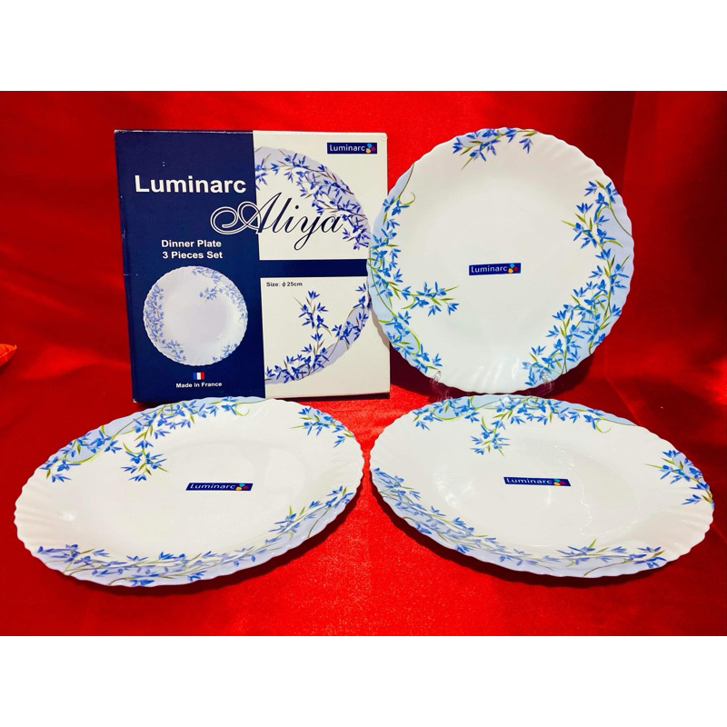 LUMINARC DINNER PLATES SET OF 3 (25cm) | Shopee Philippines
