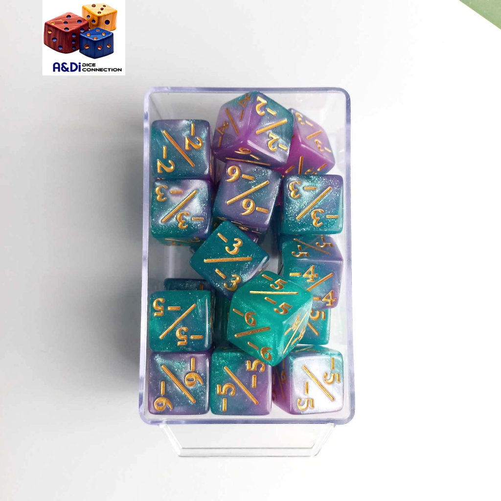 1pc. Galactic Six Sided plus/minus Counters +1/-1 Dice 16mm (Sold per ...