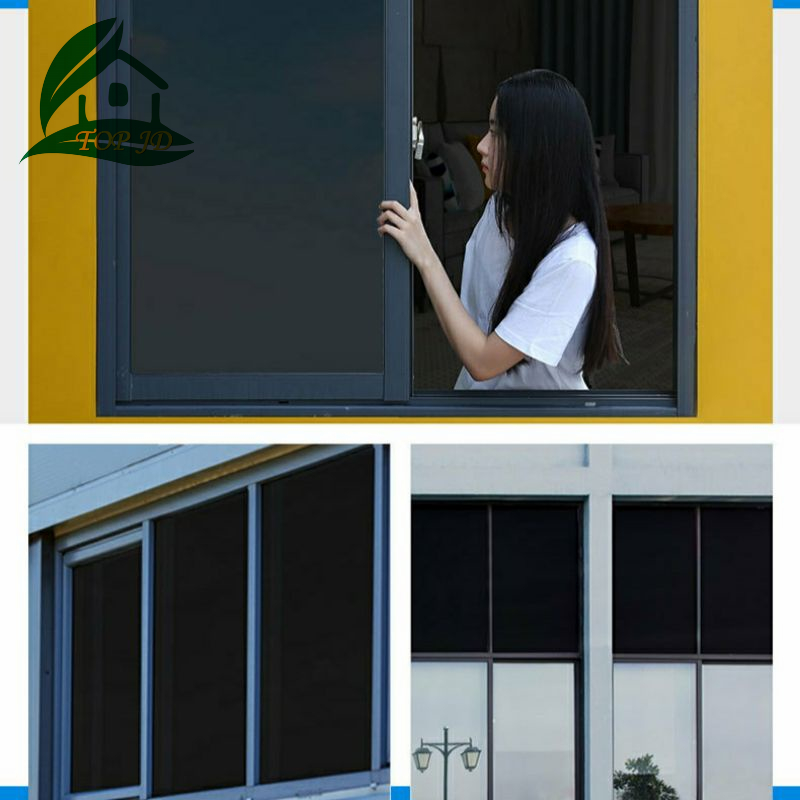 Electrostatic Privacy Black Window Film Decorative Glass Sticker Total ...