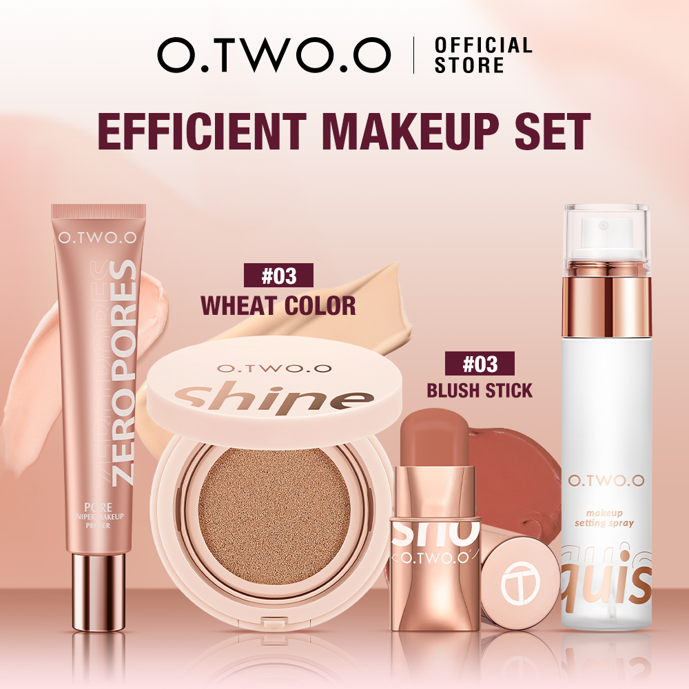 O.TWO.O Facial Makeup Set 3-in-1 Blush + Moisturizing Cushion + Makeup ...