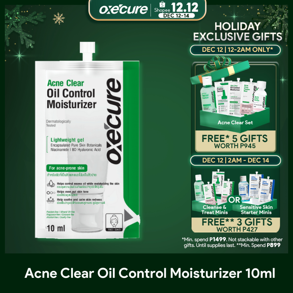 OXECURE Acne Clear Oil Control Moisturizer 10ml | Shopee Philippines