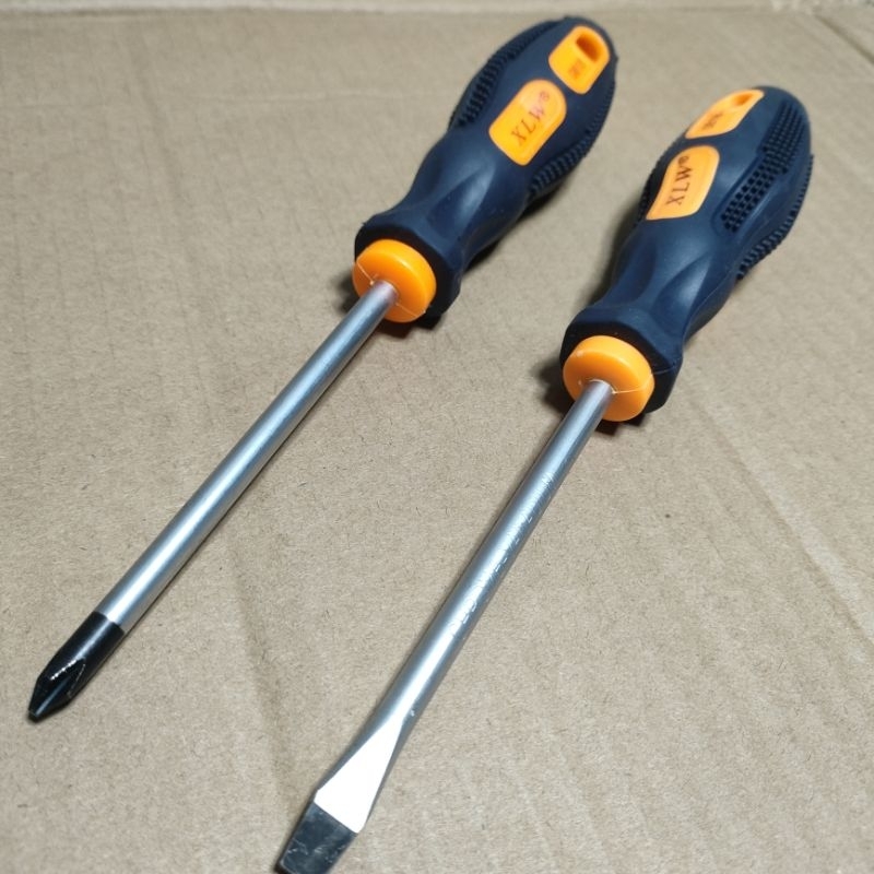 2pcs screwdriver rubber handle heavy duty magnetic tip | Shopee Philippines