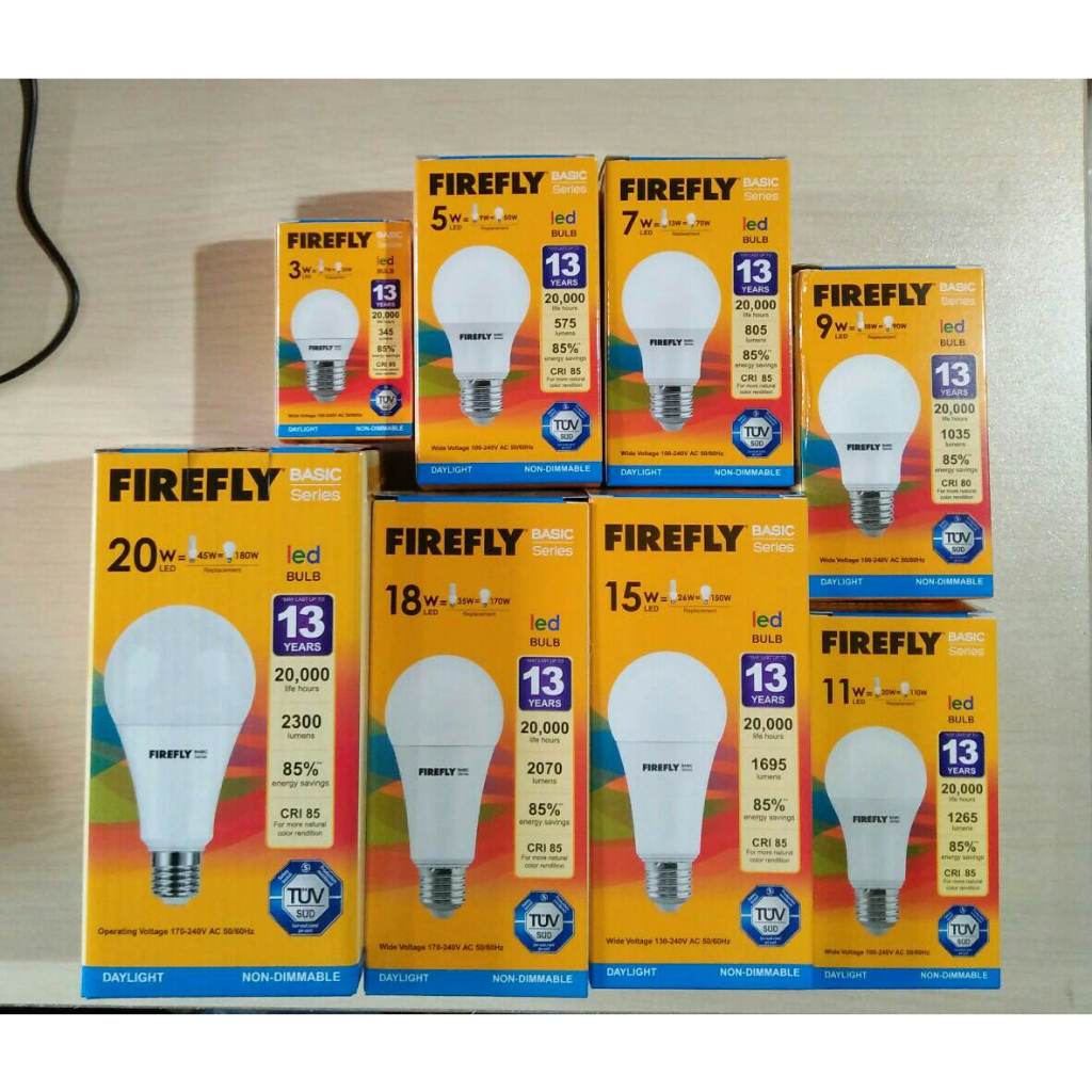 FIREFLY LED BULB - 100% energy saving (3watts up to 20 watts) | Shopee ...