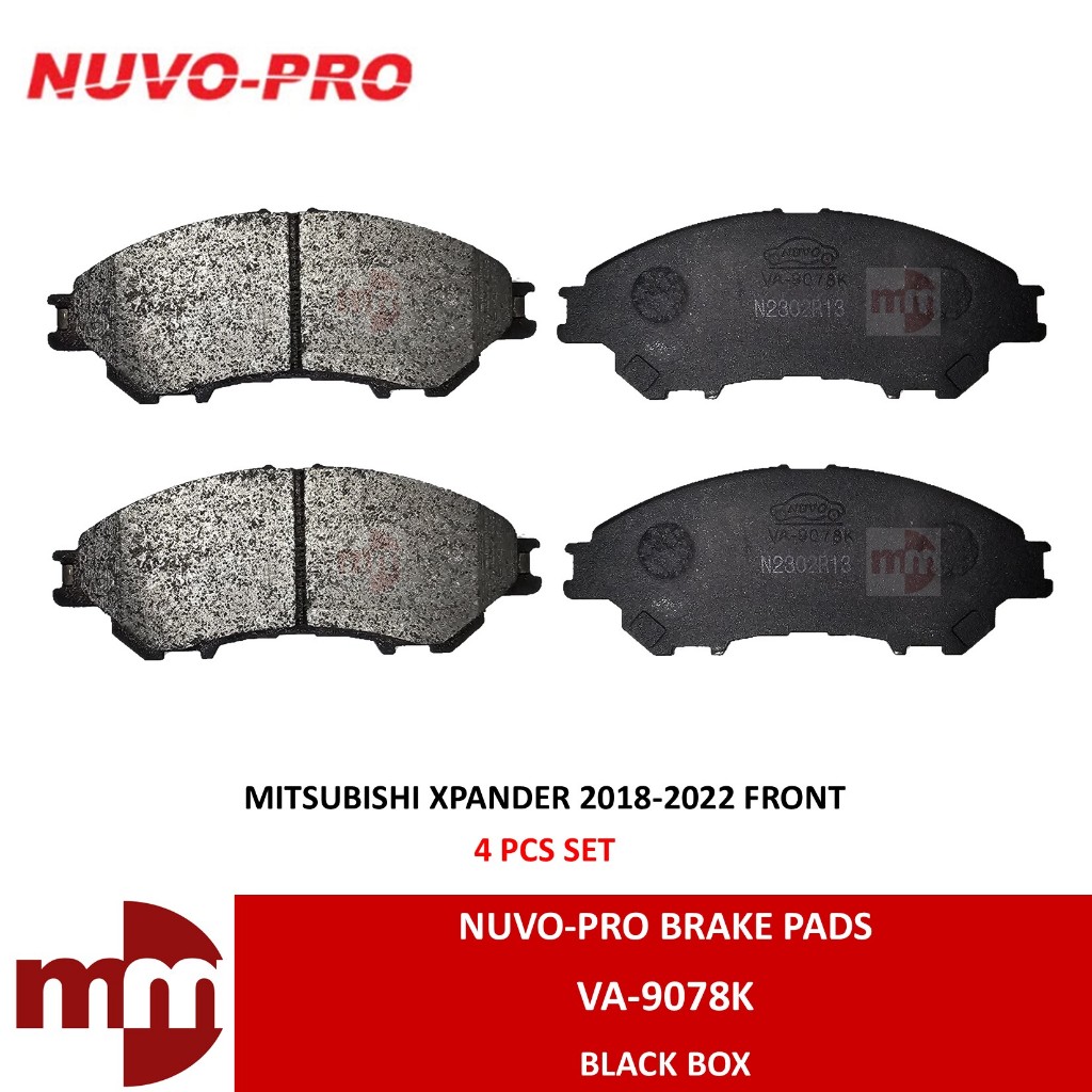 NUVO PRO Brake Pads for MITSUBISHI XPANDER 2018-2022 Front VA-9078K (4PCS SET) | Shopee Philippines