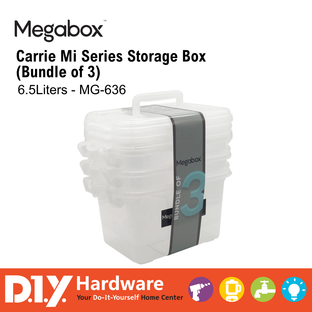MEGABOX MG-636 Carrie Mi Series Storage box 6.5 Liters (Bundle of 3 ...