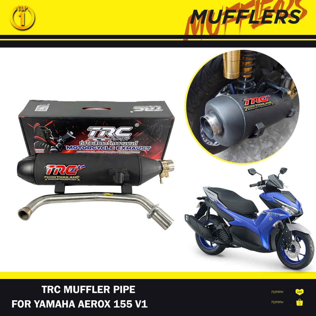 Top1 PH TRC Muffler Pipe FoR Yamaha Aerox 155 V1 Motorcycle | Shopee ...