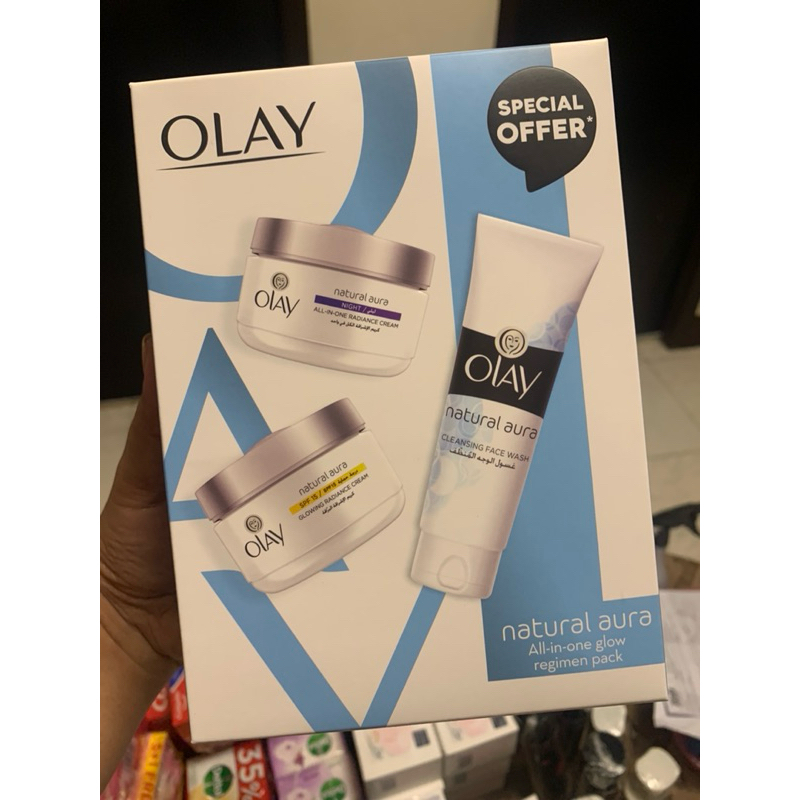 Olay Natural Aura All in one glow regimen pack | Shopee Philippines