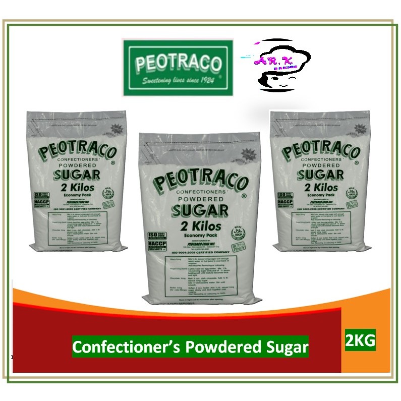 Peotraco Confectioner’s Powdered Sugar 2KG | Shopee Philippines