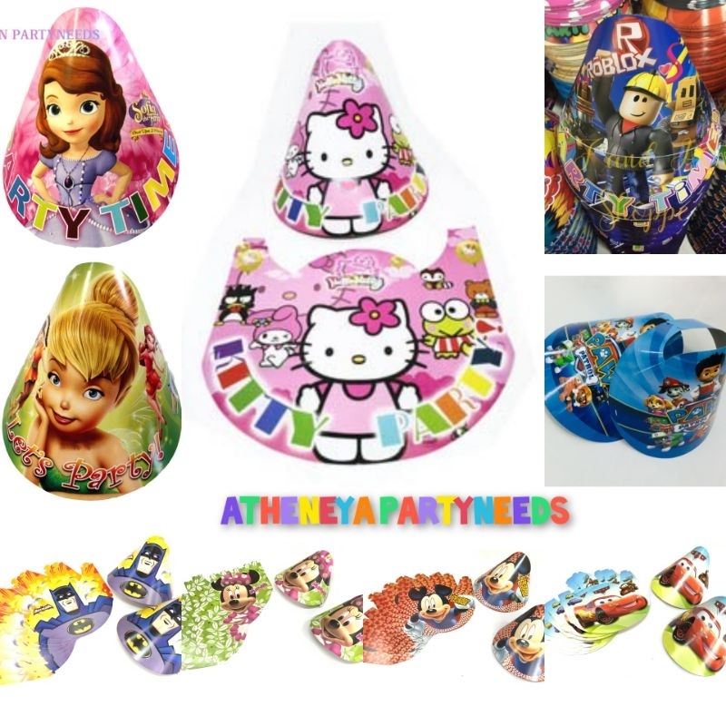 10pcs Characters Theme Partyhats | Sold per Character (10pcs ...