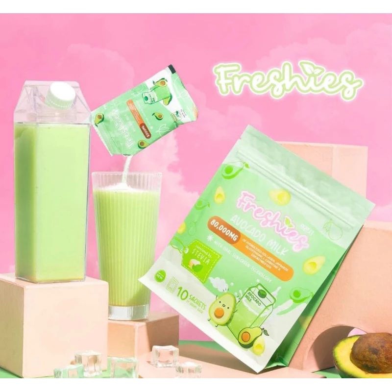 Original Freshies Avocado Milk Drink 10 Sachets | Shopee Philippines