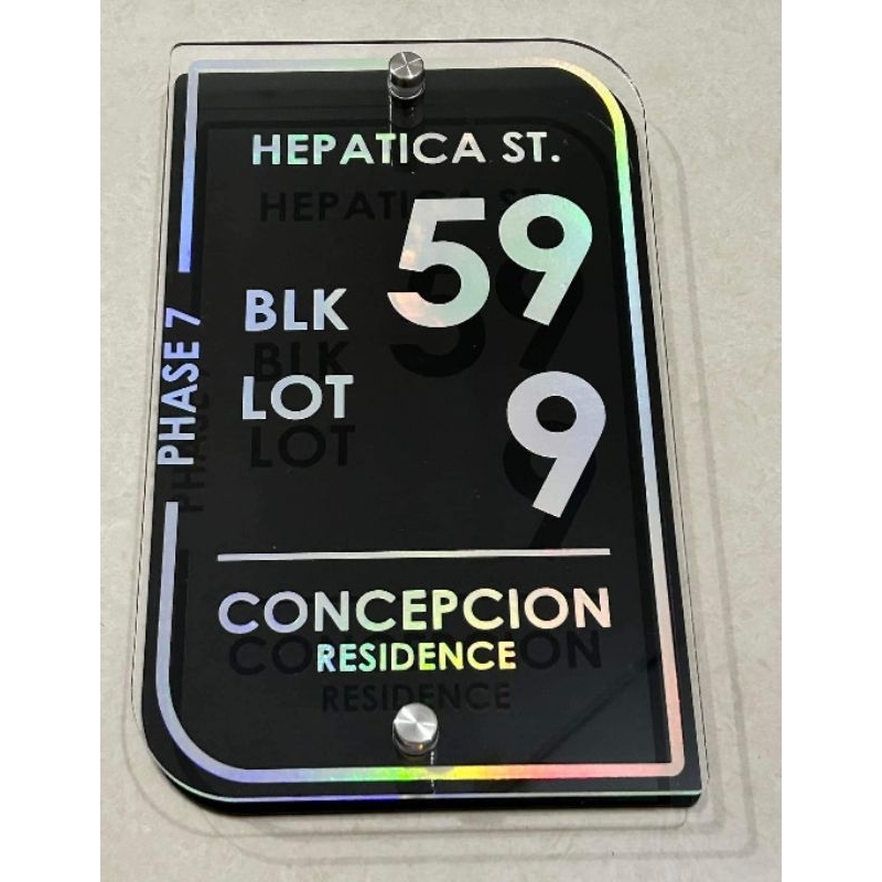 GWorx [Double Layer Acrylic Plate] [A2] Custom Made Home Address Plate ...