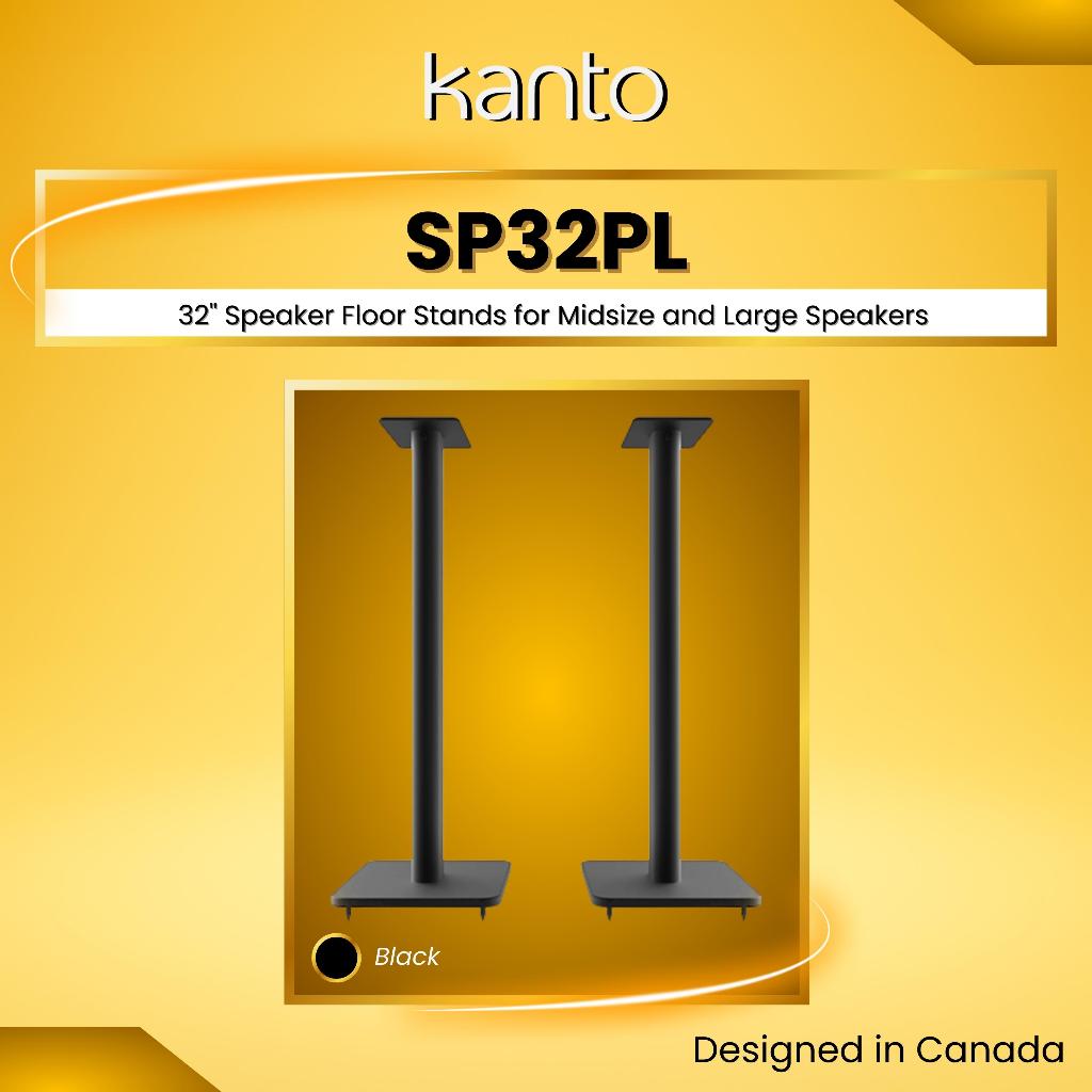 Kanto SP32PL 32" Bookshelf Speaker Stands with Rotating Top Plates and ...