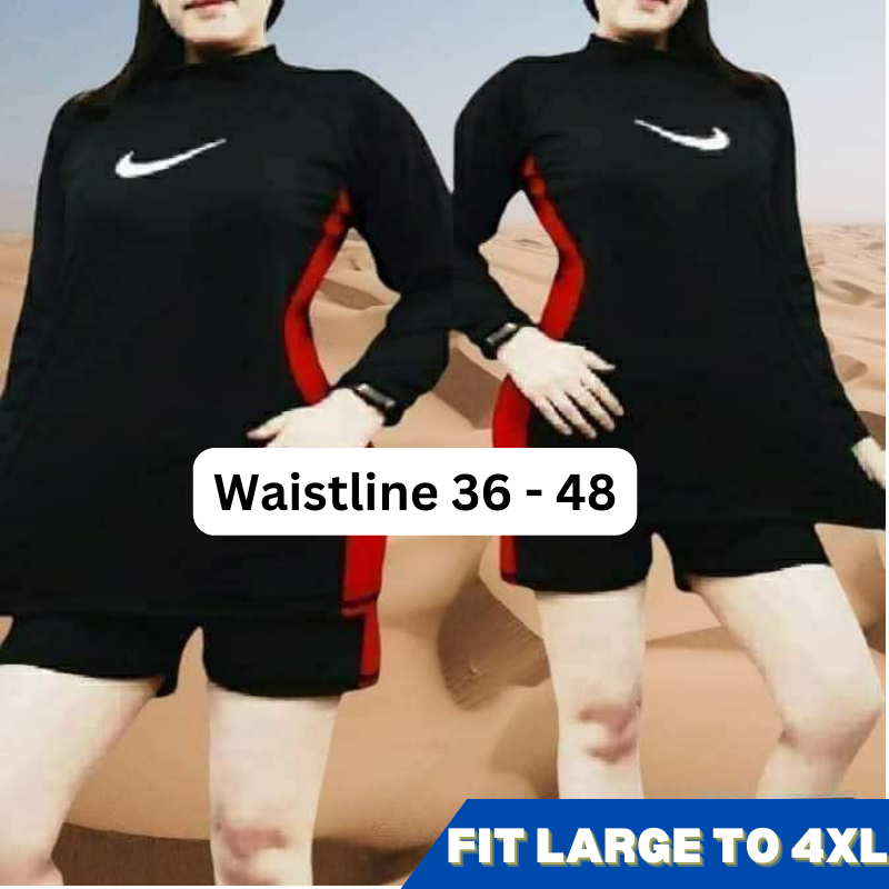 TRENDY Rashguard plus size terno swimming attire beach rush guard long ...