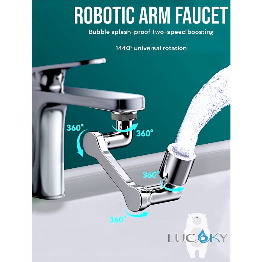 1080 ° Rotating Faucet Extender Washbasin Splash prevention Nozzle ...