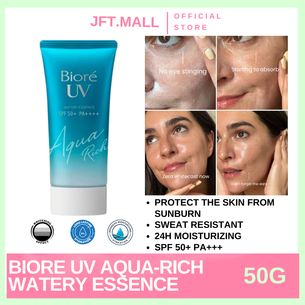 Japan Suncreen Cream BIORE UV Aqua Rich Watery Essence Sunscreen Rich Water Gel SPF 50+ PA ...