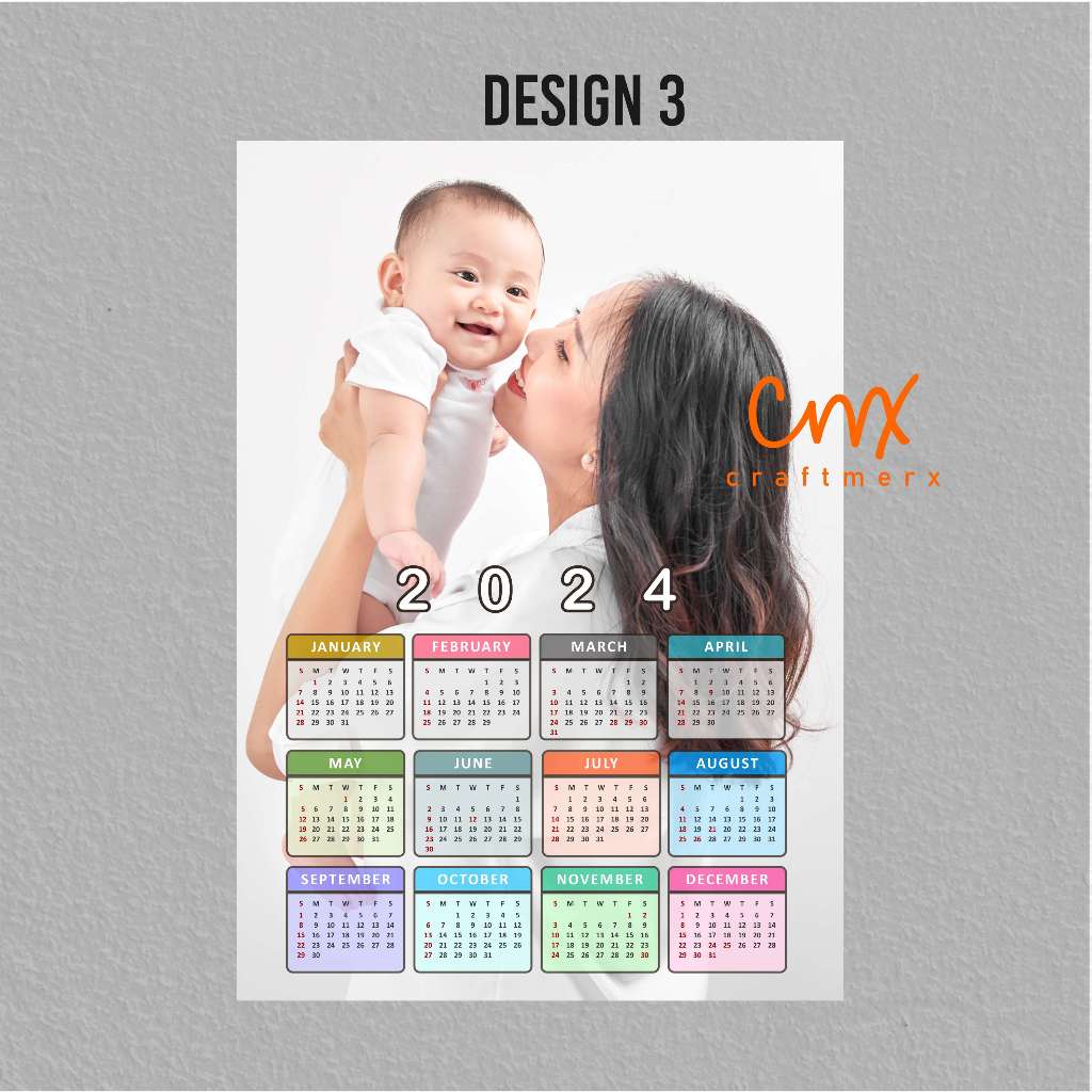 12 x 17 inches 2024 POSTER CALENDAR PERSONALIZED wall calendar | Shopee ...