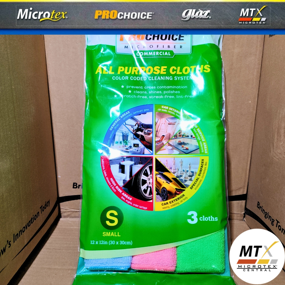 Microtex MTX Microfiber cloth Prochoice All Purpose SMALL 3pcs | Shopee ...