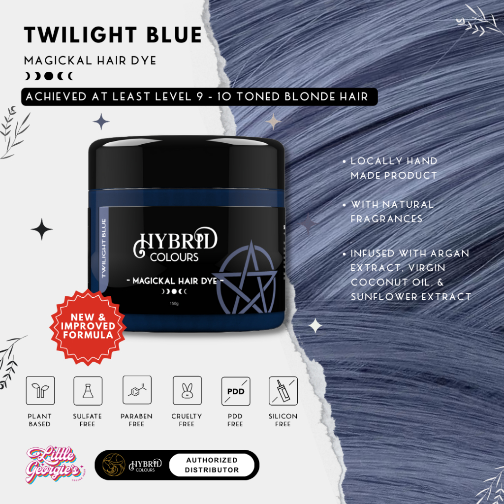 Hybrid Colours Magickal Hair Dye 150g - TWILIGHT BLUE [Blue Grey/Gray ...