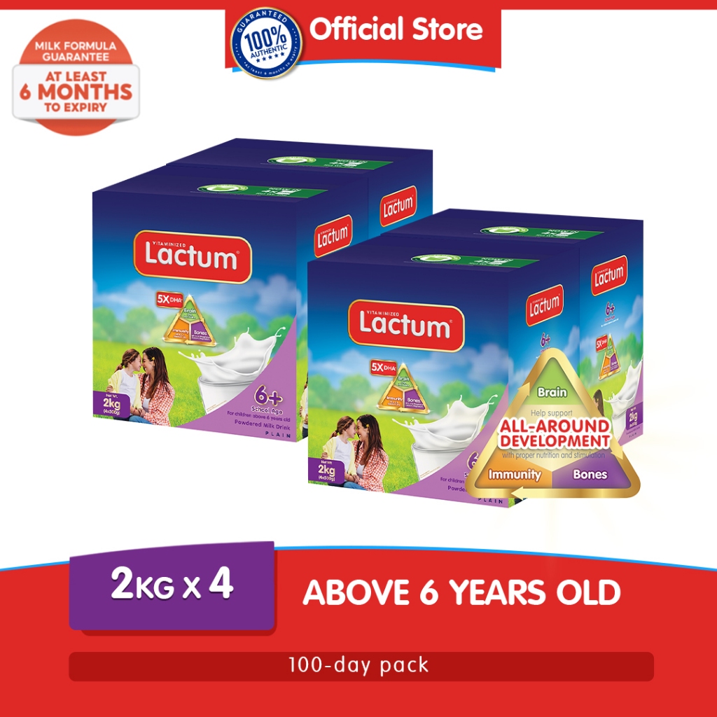 Lactum 6+ Plain Powdered Milk Drink for Children 6 Years Old and Above ...