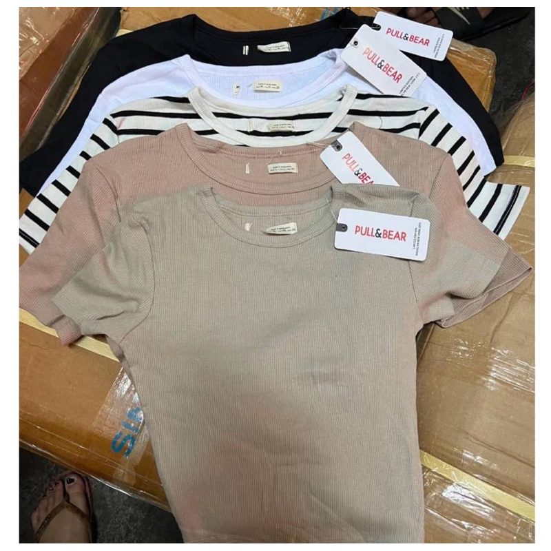 DEAR CLOSET | Pull & Bear Basic Tee Croptop | Shopee Philippines