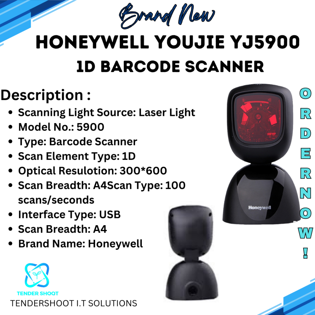 Honeywell YJ5900 Youjie Hi Speed Omnidirectional Barcode Scanner 1D ...