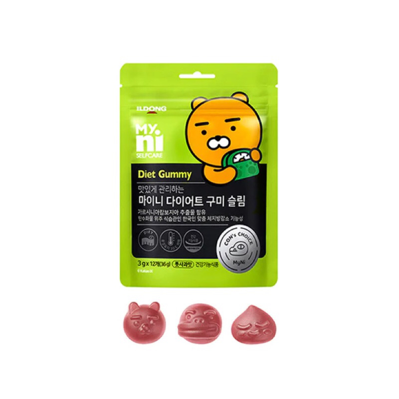 ILDONG MYNI Self Care Diet Gummy 36g/12Pcs (Grape and/or Apple Flavour ...