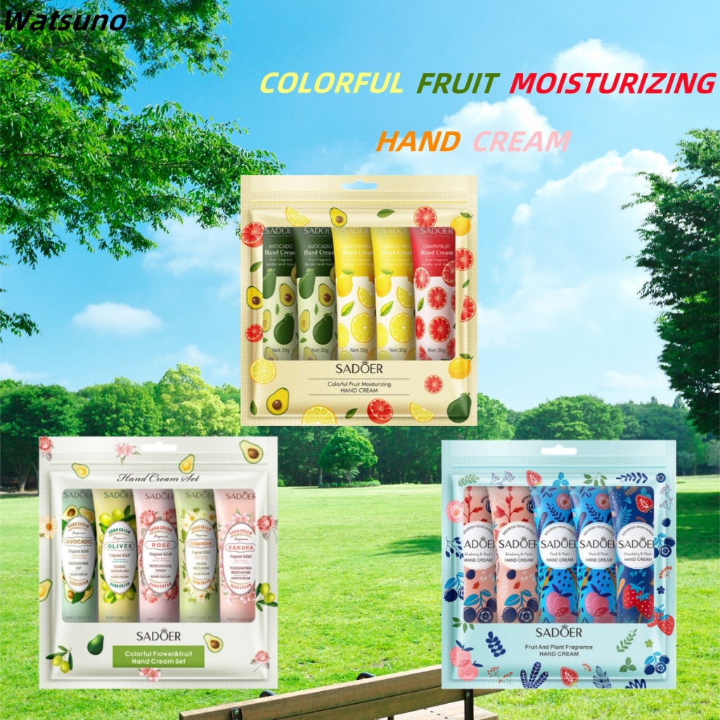 SADOER HAND CARE BEAUTIFUL,FINGERTIPS LEAVEFRAGRANCE Suit COLORFUL FRUIT MOISTURIZING HAND CREAM ...