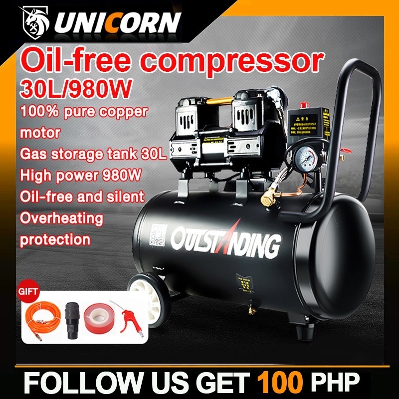 Oil Free Air Compressor Silent Type Oil Less Heavy duty professional ...