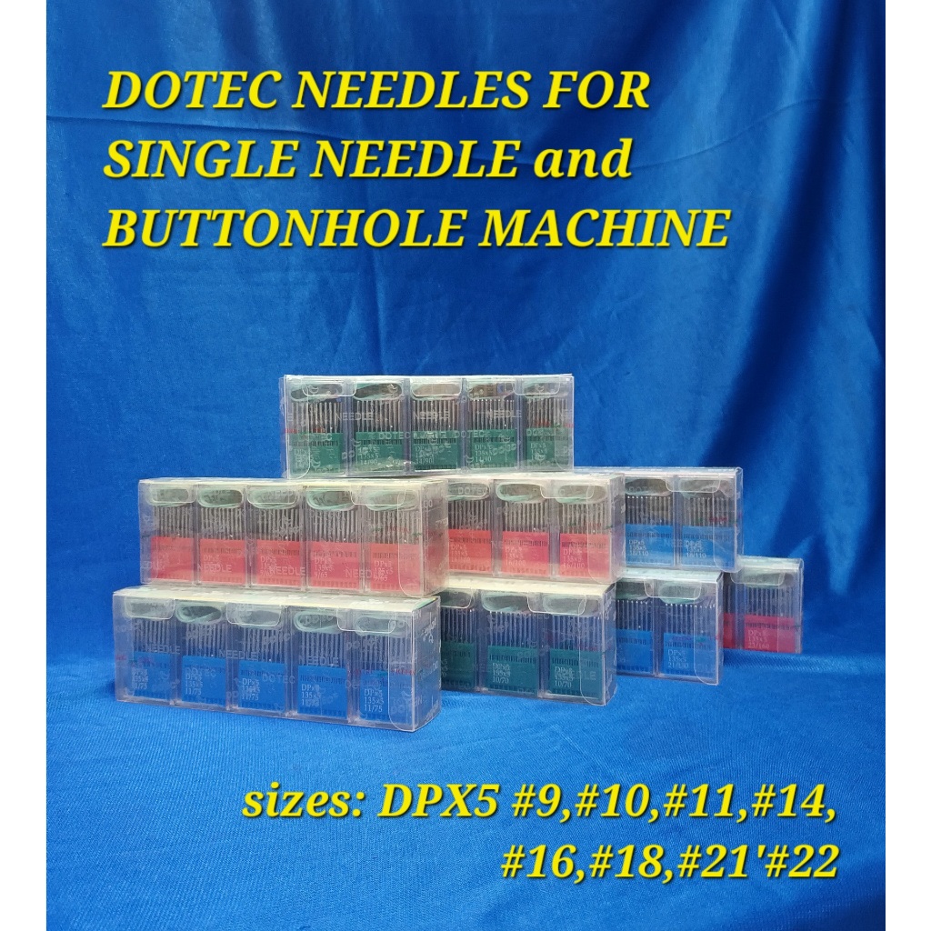 NEEDLES/DOTEC NEEDLES DPX5 FOR SINGLE NEEDLE AND BUTTONHOLE INDUSTRIAL ...