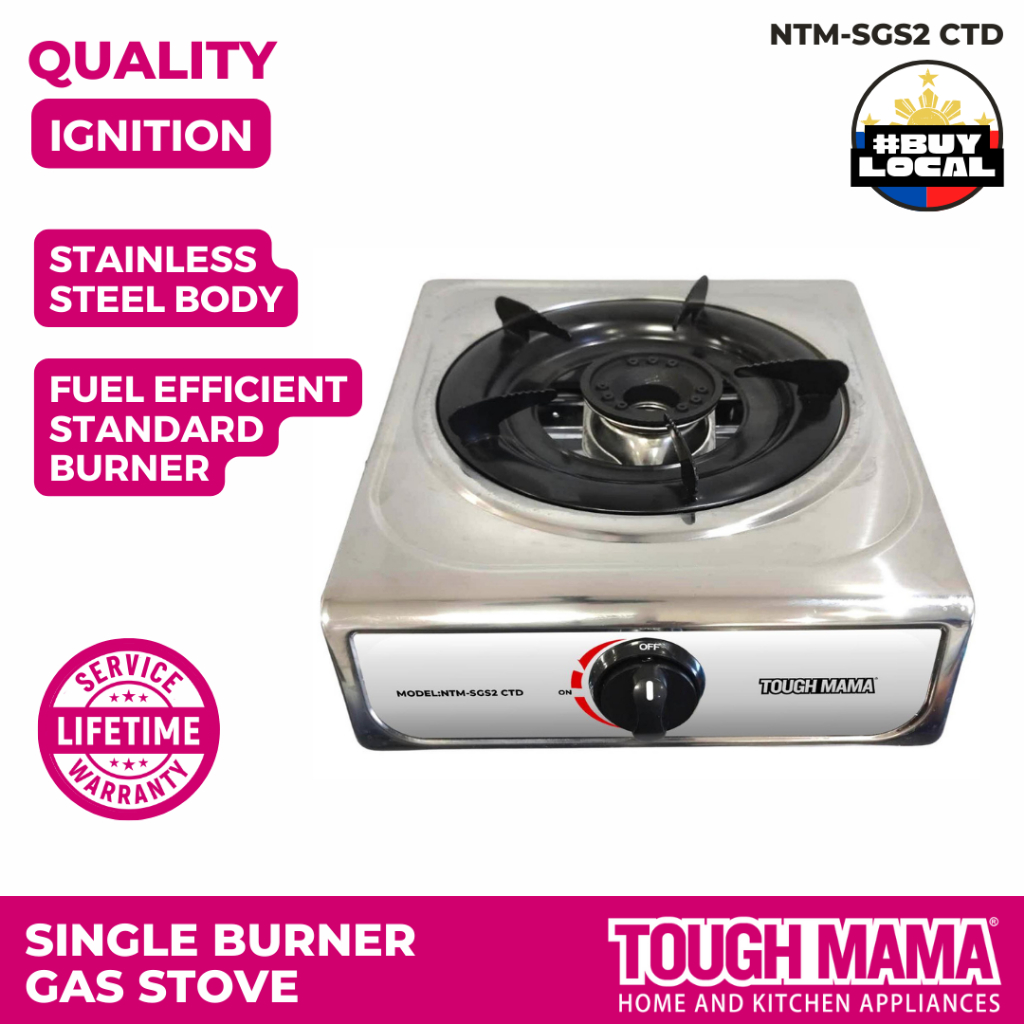 Tough Mama NTM-SGS2 CTD Single Burner Gas Stove Stainless Steel Body ...
