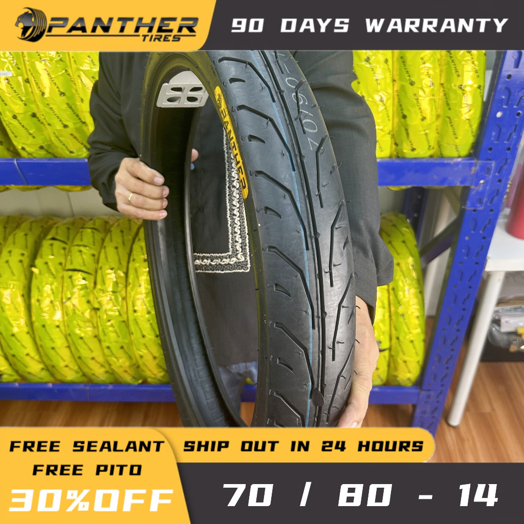 [90 DAYS WARRANTY] [Free Sealant & Pito] Panther Motorcycle Tires 14 ...