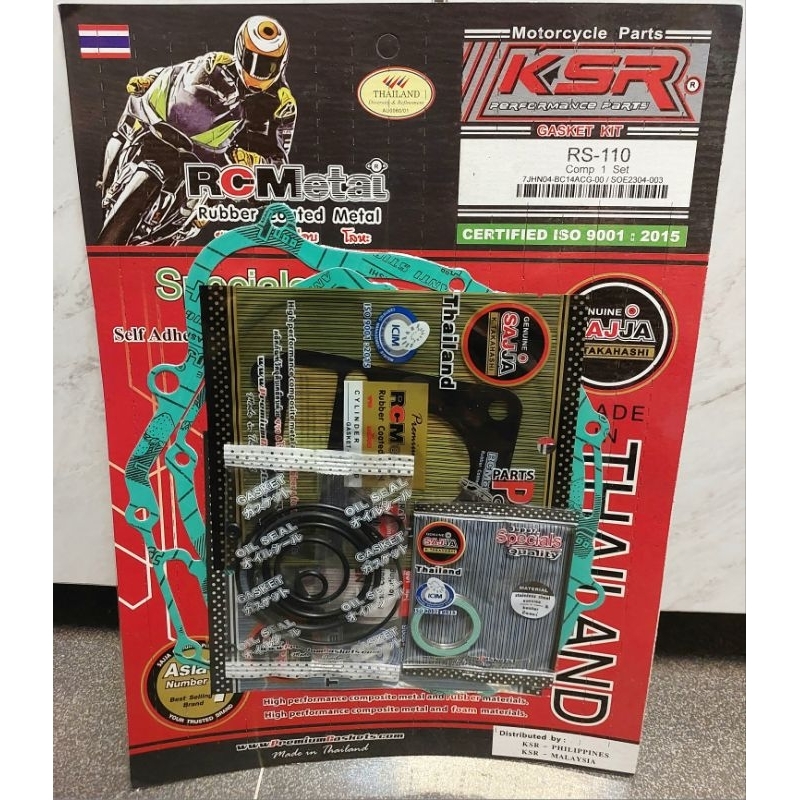 Overhauling Gasket "Yamaha RS 110 F" KSR Made in Thailand | Shopee ...
