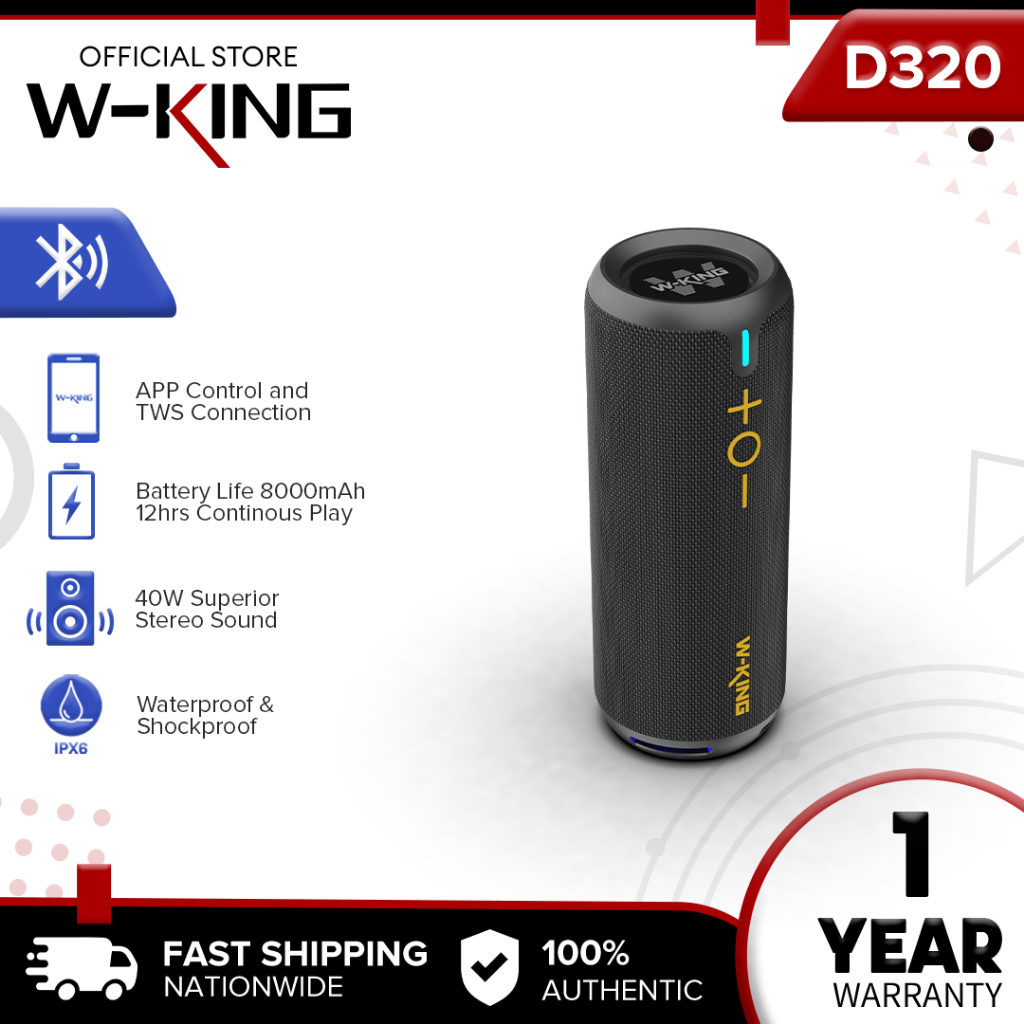 W-KING D320 New True 40W Output IP67 Waterproof Outdoor Wireless ...