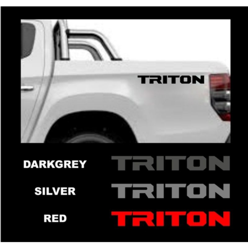 Triton New Logo Design Sticker for Mitsubishi Strada | Shopee Philippines