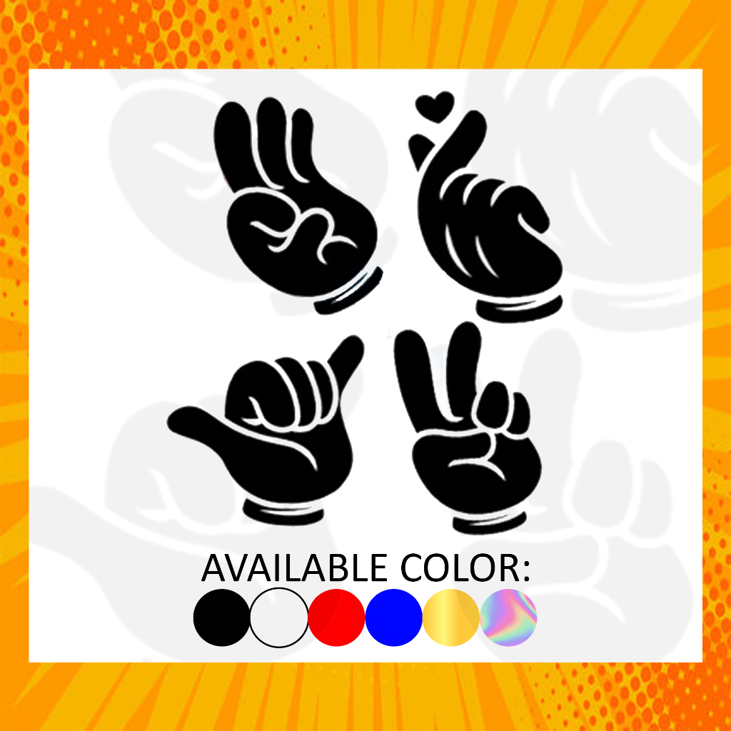 Hand Sign Trending Cut out Fashion Design Automobile Vinyl Stickers for ...