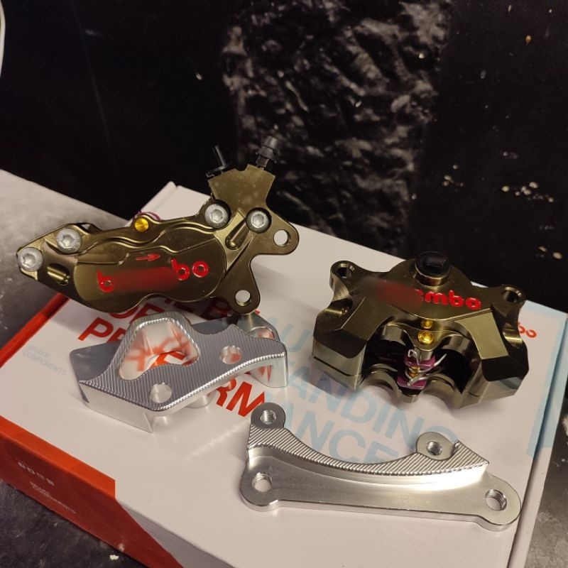 Nmax 4pot 2pot Caliper Set Front & Rear w/ Brackets (NMAX V2* Not for ...